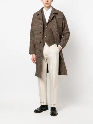 Tagliatore Checked Single-breasted Coat
