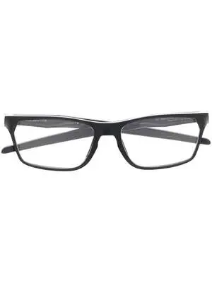 Oakley Logo Plaque Rectangle-frame Eyeglasses - Black