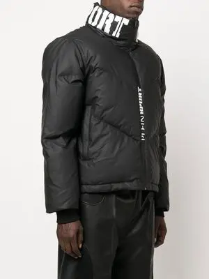PLEIN SPORT Logo-print Puffer Jacket - Black