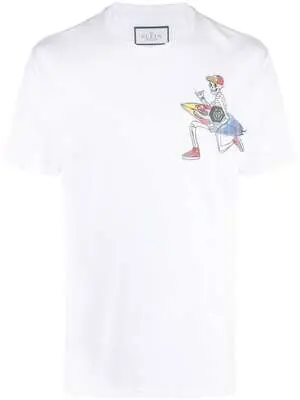 Philipp Plein Hawaii Graphic-print Cotton T-shirt - White