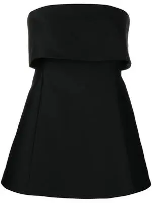 TOTEME Sleeveless Fold-over Top - Black