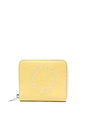 Stella McCartney Perforated-logo Zip-up Wallet - Yellow