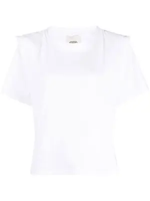 Isabel Marant Étoile Zelitos Pleat-detail T-shirt - White