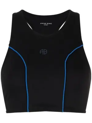 ANINE BING Bria Racerback Cropped Top
