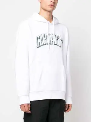 Carhartt Work In Progress Logo Print Drawstring Hoodie