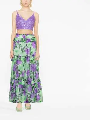 P.a.r.o.s.h High-waisted Graphic-print Skirt