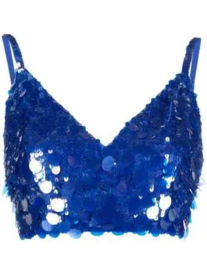 P.a.r.o.s.h Sequin-embellished Crop Top