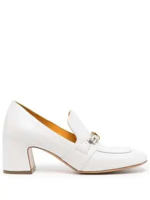 MADISON MAISON 55mm Crystal-embellished Loafers - White