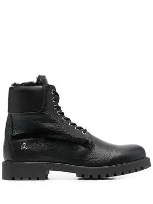 Philipp Plein The Hunter Shearling-lined Leather Boots