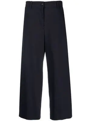 Fabiana Filippi Cropped Wide-leg Trousers - Blue