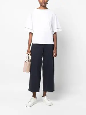 Fabiana Filippi Cropped Wide-leg Trousers - Blue