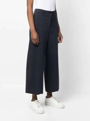 Fabiana Filippi Cropped Wide-leg Trousers - Blue
