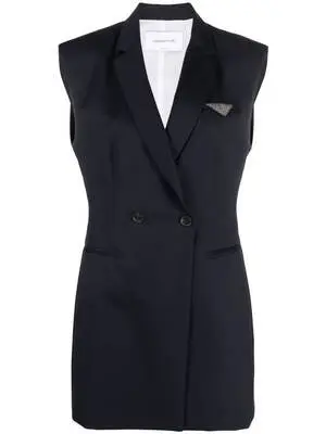 Fabiana Filippi Sleeveless Merino Wool Blazer