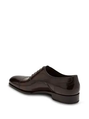 FERRAGAMO Gancini Leather Oxford Shoes