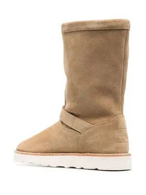 Kenzo Leather Shearling Boots - Neutrals