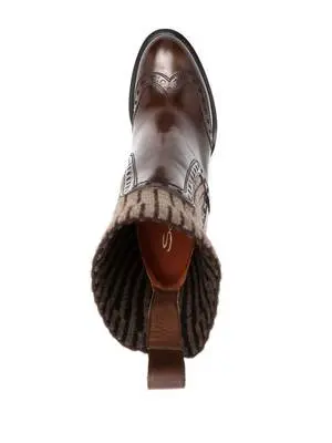 Santoni Mid-heel Sock Boots