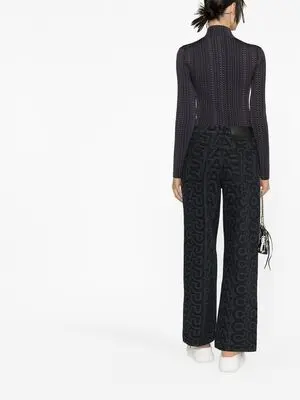 Marc Jacobs Monogram Compact-knit Mock-neck Jumper