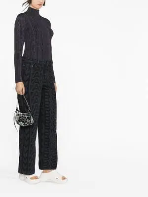 Marc Jacobs Monogram Compact-knit Mock-neck Jumper