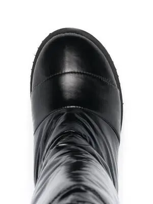 GIABORGHINI Patent Knee-high Boots - Black