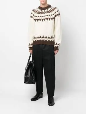 Saint Laurent Fair Isle Knitted Sweater
