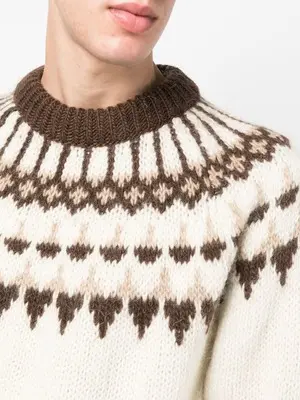 Saint Laurent Fair Isle Knitted Sweater