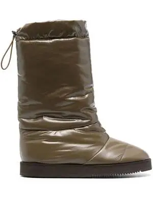 GIABORGHINI Padded Drawstring Ankle Boots - Brown