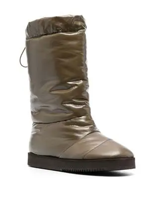 GIABORGHINI Padded Drawstring Ankle Boots - Brown