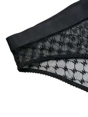 Wolford Monogram-jacquard Sheer Briefs