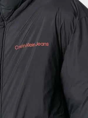 Calvin Klein Logo Print Hooded Parka