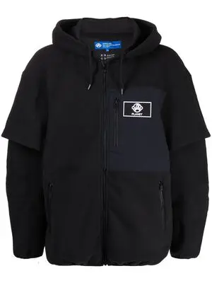 Anrealage Logo Patch Zip-up Hoodie