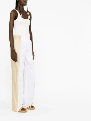 Fabiana Filippi Two-tone Wide-leg Trousers