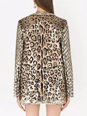 Dolce & Gabbana Embellished Leopard-print Jacket