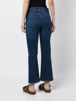 LE JEAN Flared Cropped-leg Trousers