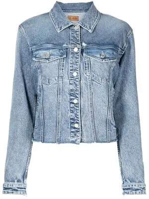 LE JEAN Denim Button-down Jacket - Blue