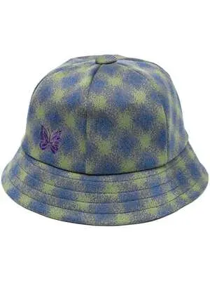 Needles Check-pattern Bucket Hat - Green