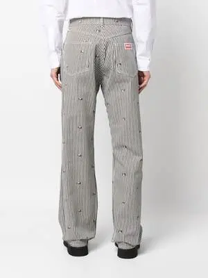 Kenzo Floral-print Straight-leg Jeans