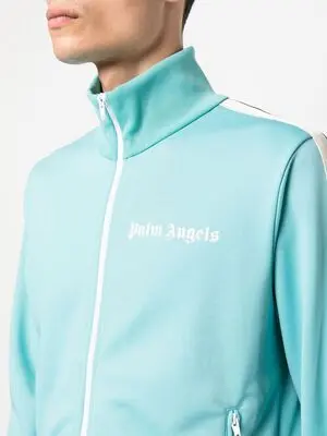 Palm Angels Logo-print Zip-up Track Jacket - Blue