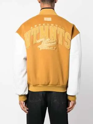 VTMNTS College Varsity Bomber Jacket - Yellow