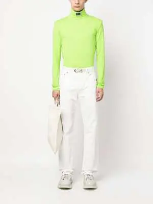 VTMNTS Barcode Print Straight-leg Jeans - White