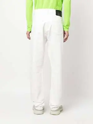VTMNTS Barcode Print Straight-leg Jeans - White