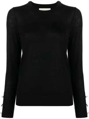 Michael Kors Buttoned Knitted Jumper - Black
