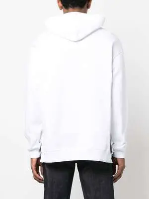 Moschino Logo-print Cotton Hoodie - White