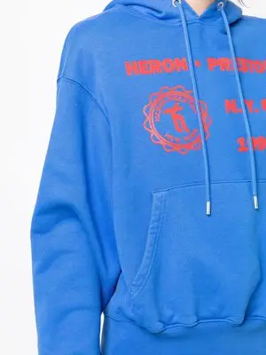 Heron Preston Medieval Graphic Hoodie - Blue