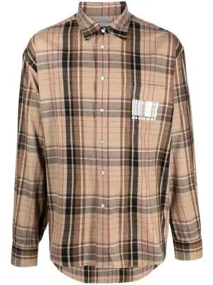 VTMNTS Plaid-check Long-sleeve Shirt