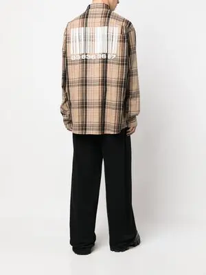 VTMNTS Plaid-check Long-sleeve Shirt