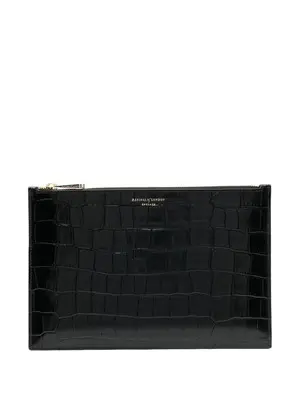 ASPINAL OF LONDON Croco-embossed Pouch