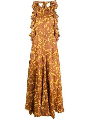 Zimmermann Tiggy Floral-print Halter Dress