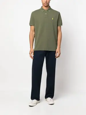 Polo Ralph Lauren Embroidered-logo Short-sleeved Polo Shirt - Green