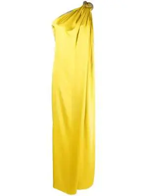 Stella McCartney Asymmetric Crystal Embellished Gown - Yellow