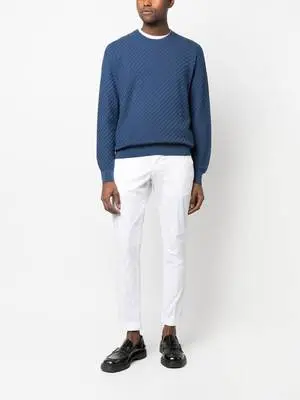 Brioni Textured Ribbed-trim Jumper